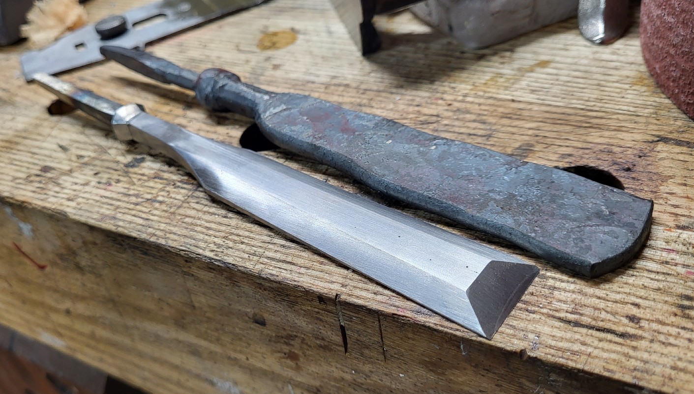 Hand Forging Chisels with Integral Bolsters – Of Making by Hand with ...